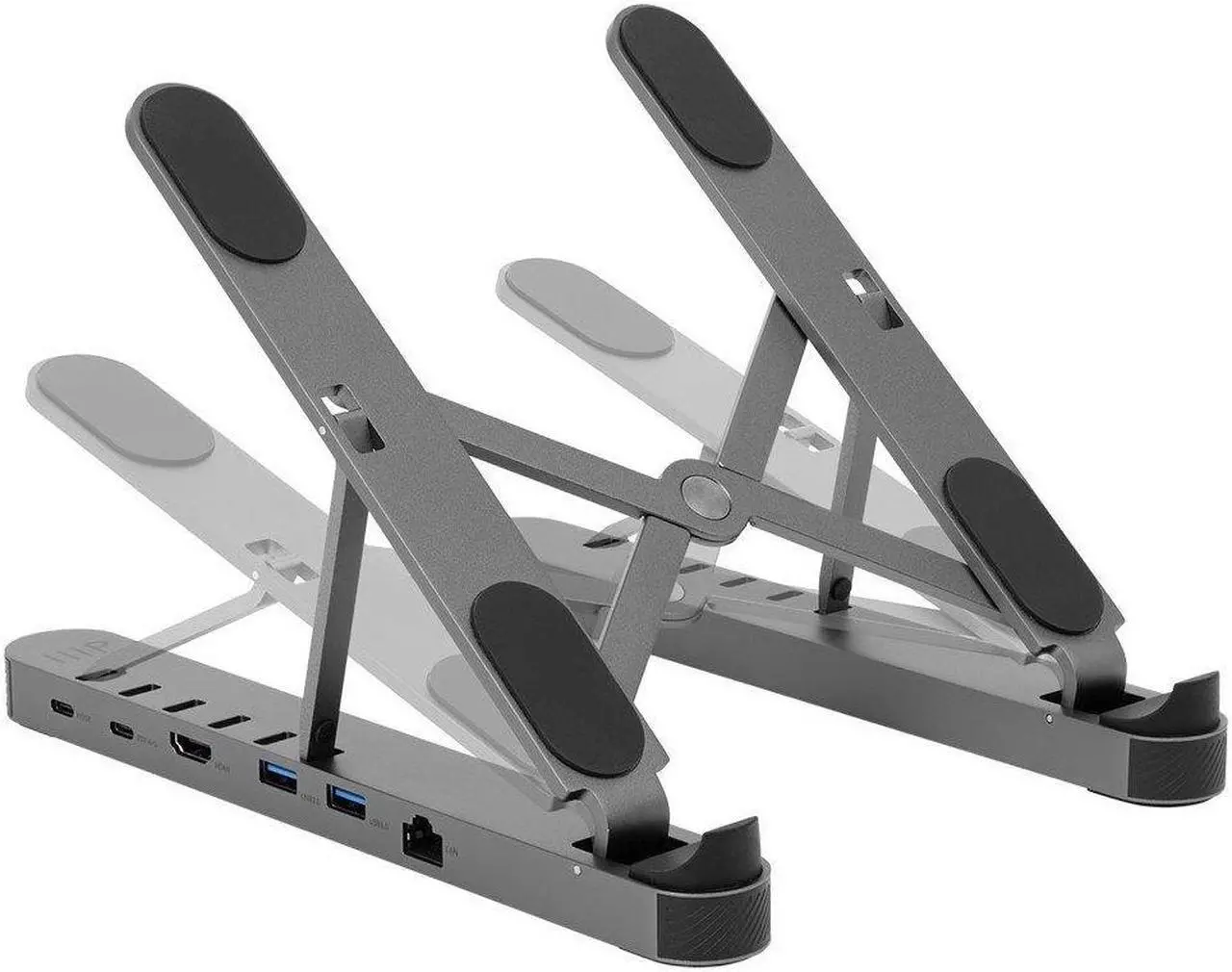 Monoprice 6-in-1 Portable Folding Laptop Stand and USB-C Docking ...