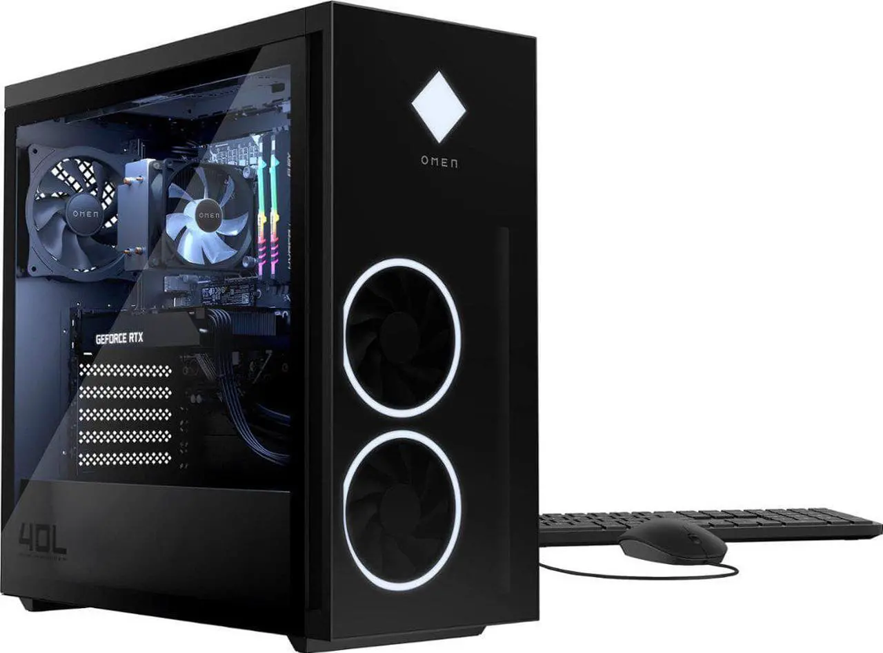 HP OMEN - OMEN 40L Gaming Desktop - AMD Ryzen 7 5700G - 16GB HyperX ...