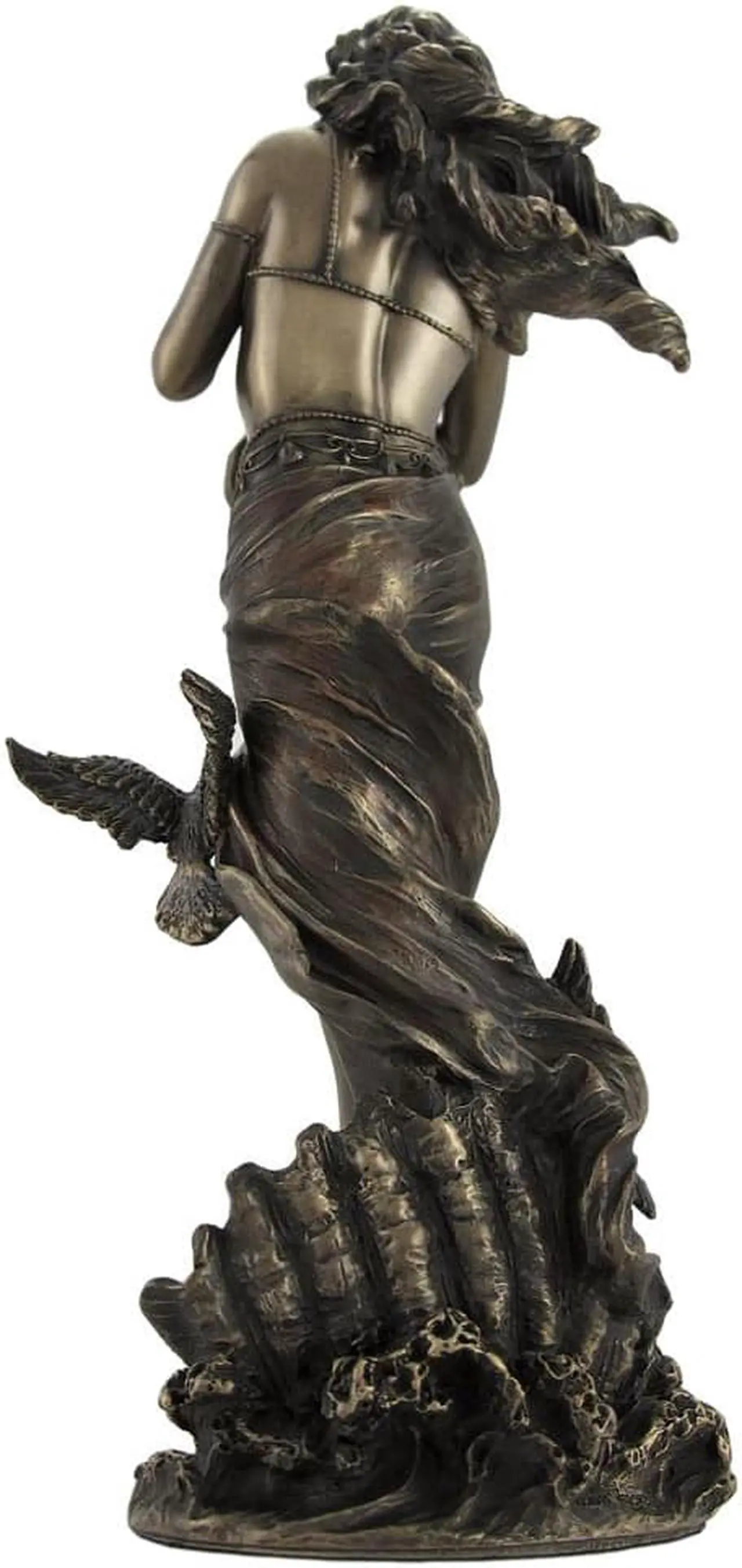 Bronzed Aphrodite with Doves on Scallop Shell Statue - Newegg.com