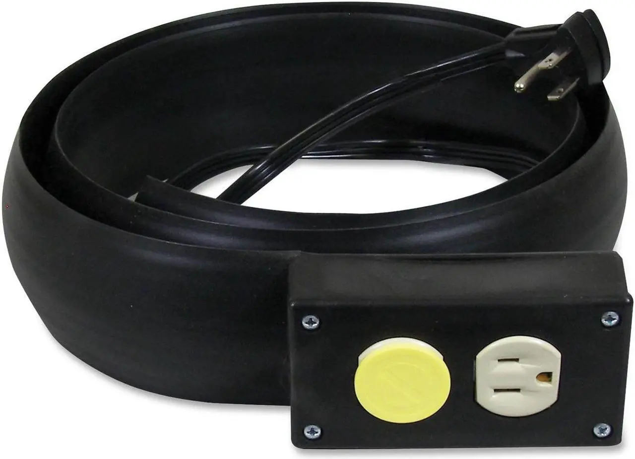 C-Line Products 79101 Lay-Flat Power Extension and Cord Cover 10 Ft. 1 ...