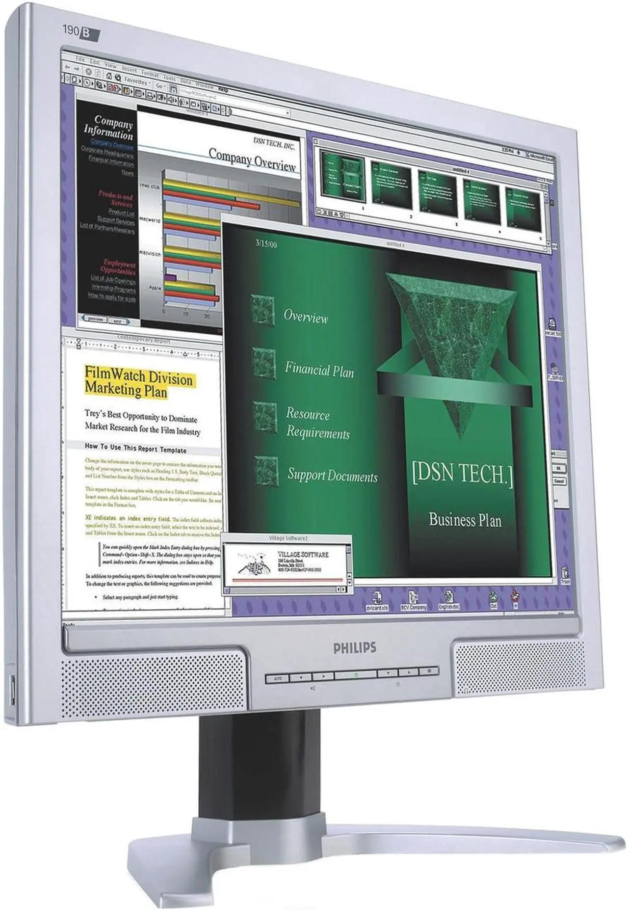 PHILIPS 19" SXGA LCD Monitor 8 ms 1280 x 1024 D-Sub, DVI-D 190B7CS/27 ...