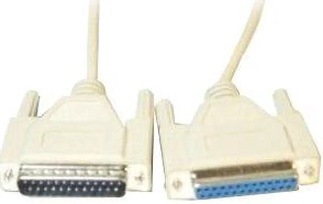 Micro Connectors 50 Feet Serial RS-232 DB25 Extension Male to Female ...