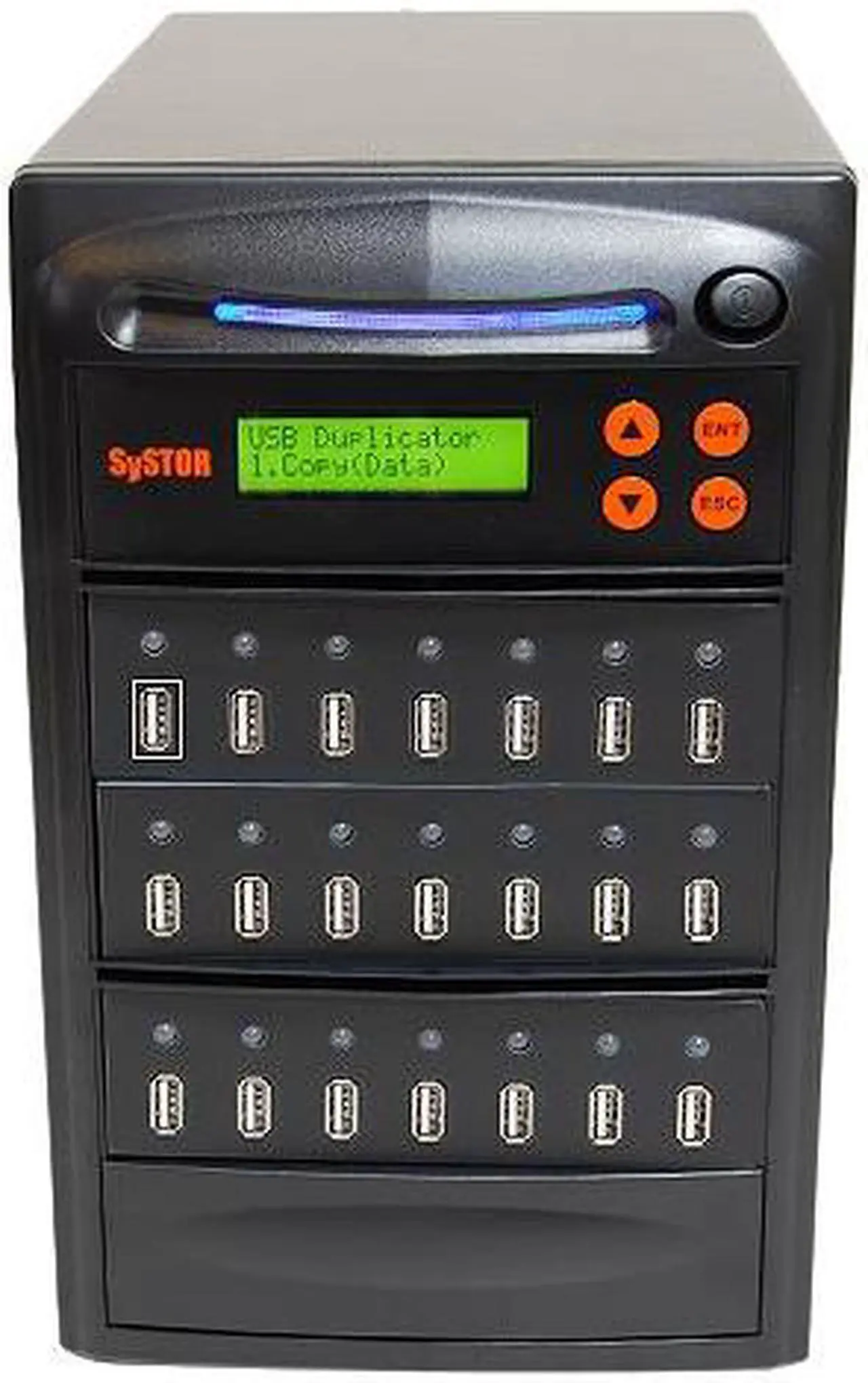Systor 1 to 20 USB Duplicator & Sanitizer 2GB/Min - Standalone Multiple Flash Memory Copier ...