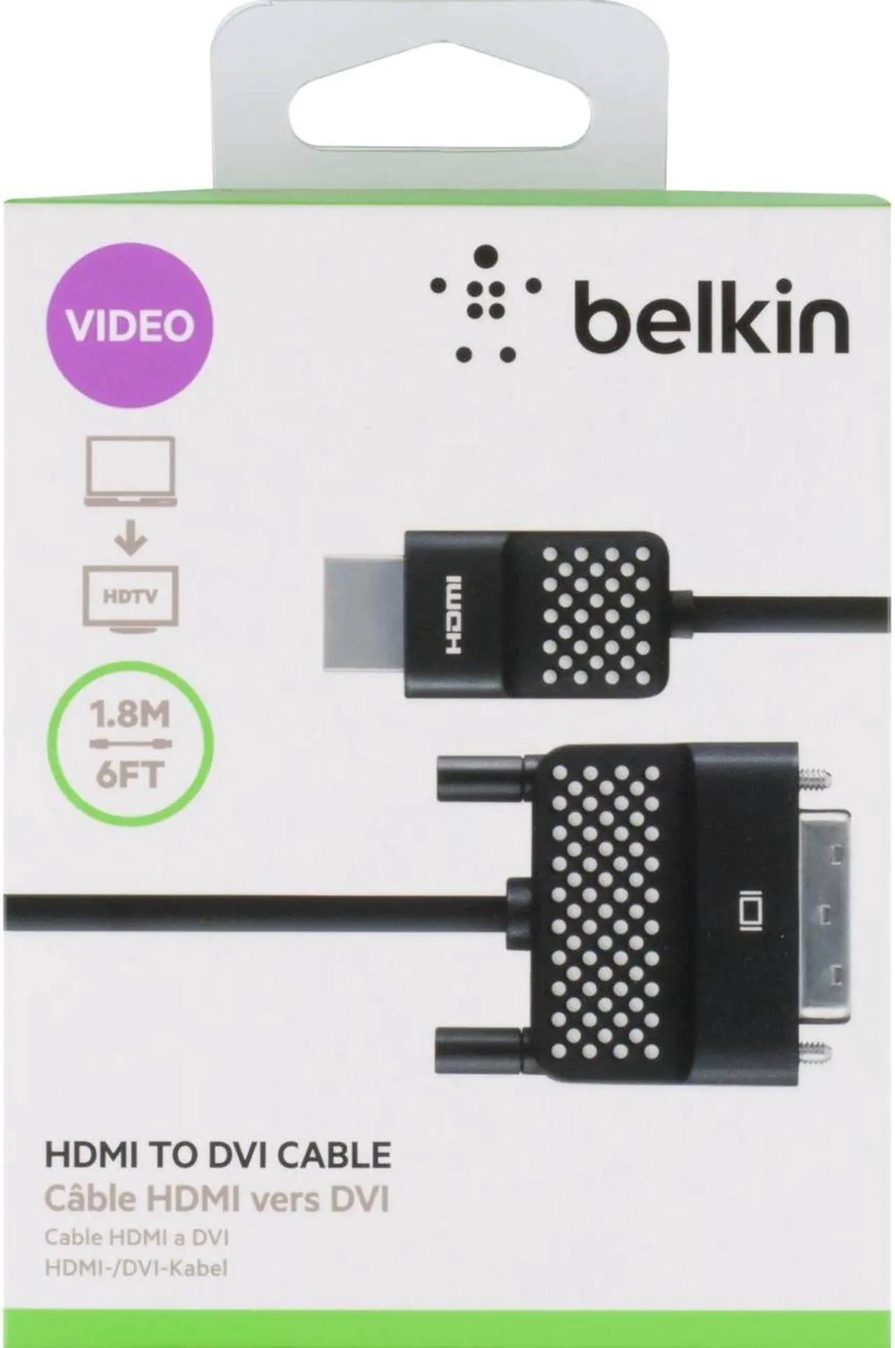 Belkin AV10089BT06 1 x 19 pin HDMI Type A - male 1 x 24 pin digital DVI ...