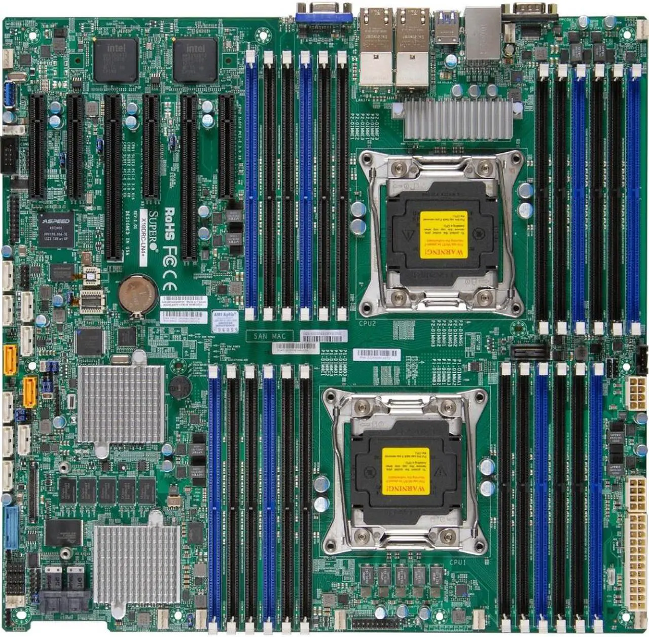 Supermicro X10DRC-LN4+ Server Motherboard - Intel C612 Chipset - Socket ...