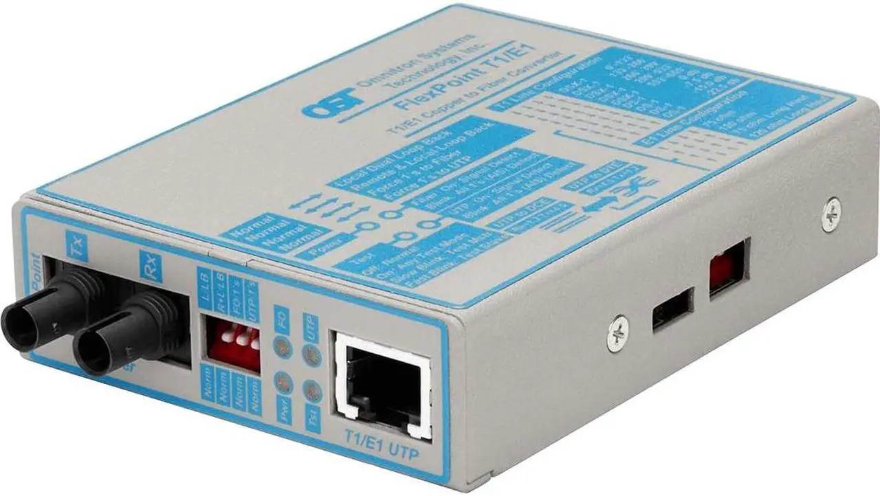 Omnitron FlexPoint T1/E1 Copper to Fiber Media Converter - Newegg.com