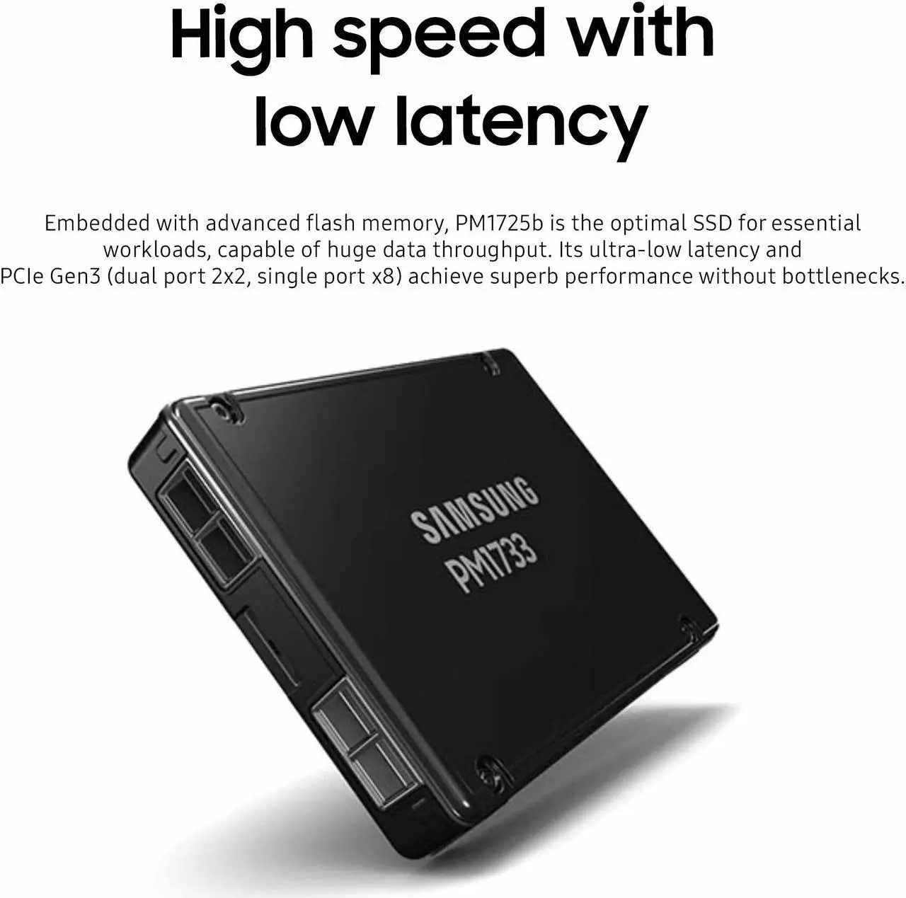 Samsung PM1725b 1.6TB PCIe Gen3 x4 NVMe U.2 2.5" Enterprise SSD ...