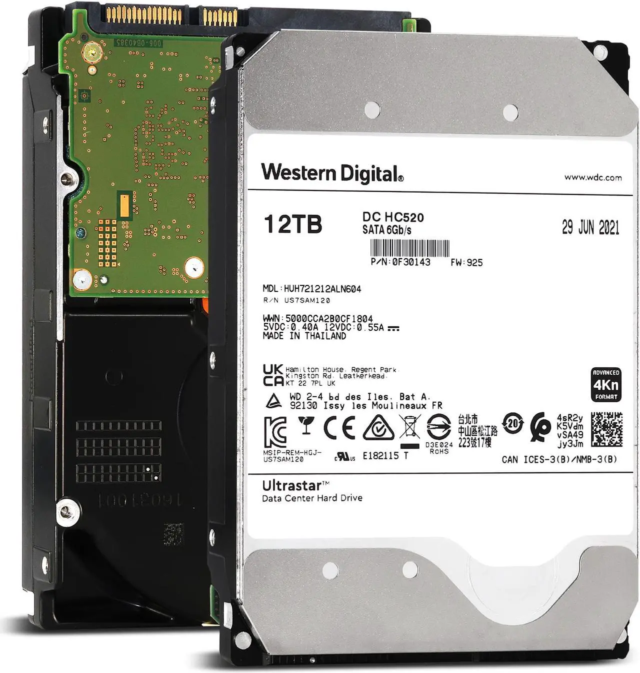 Refurbished: WD Ultrastar DC HC520 12TB SATA 6Gb/ 3.5" 4Kn Enterprise ...