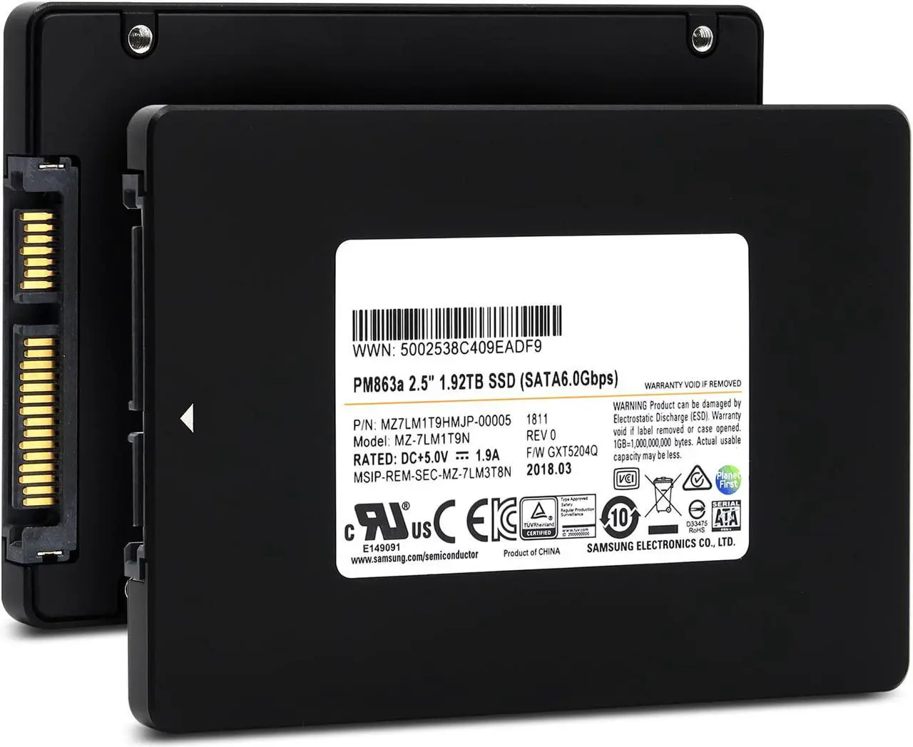 Refurbished: Samsung PM863a 1.92TB SATA 6Gb/s 2.5" Enterprise SSD ...