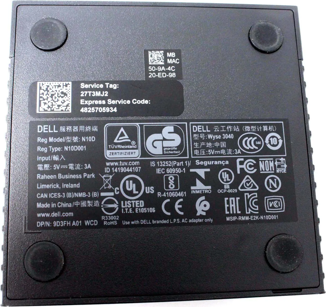 Refurbished: Dell Wyse N10D - 3040 Thin Client Intel Atom X5-Z8350 1.44 ...