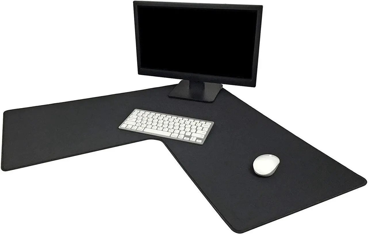 LPadds L Shaped Mouse Pad - Large, 3mm thickness, Stitched Edges, Water ...