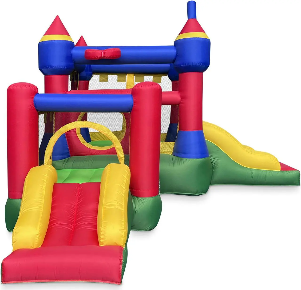 Cloud 9 Inflatable Castle Bounce House with Blower, Bouncer for Kids with Two Slides and Jumping ...