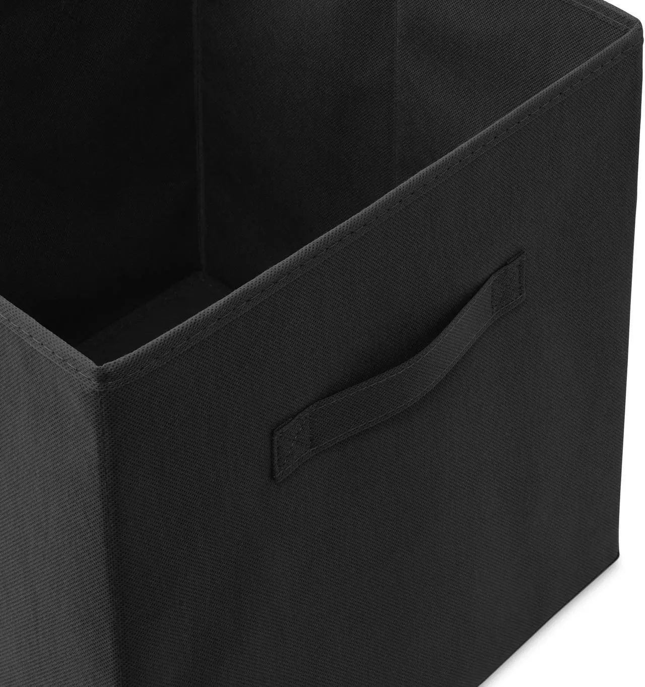 Casafield Set of 12 Collapsible Fabric Cube Storage Bins, Black - 13 ...