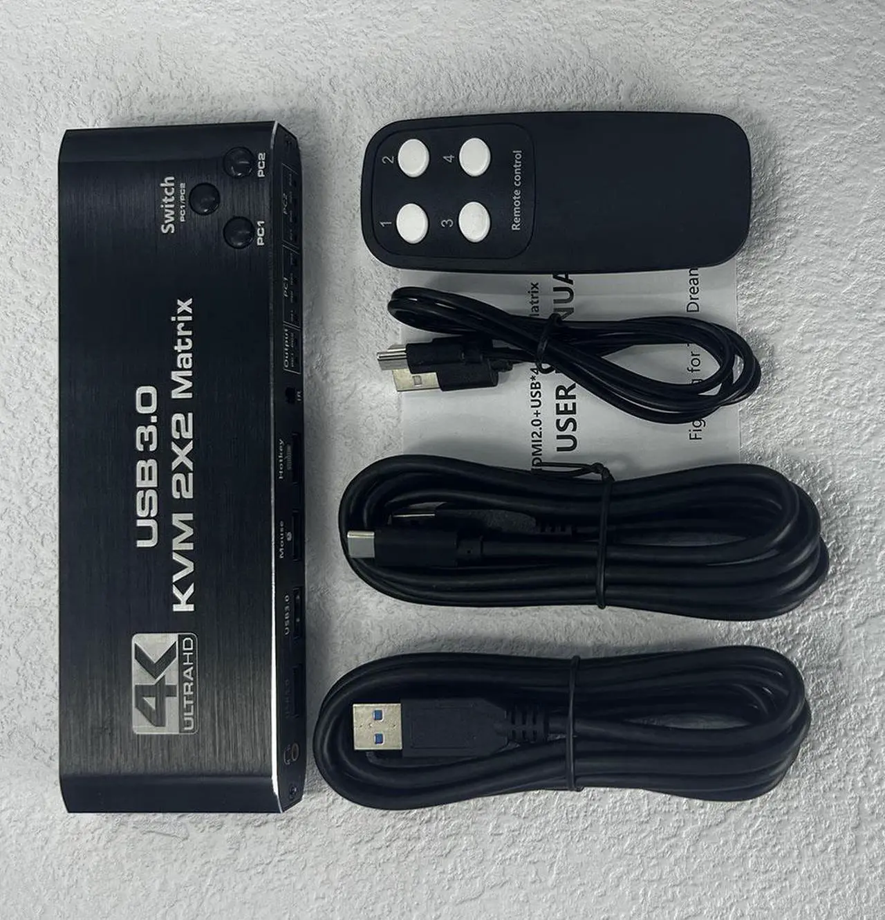 2x2 HDMI KVM Switch Matrix, 4K Dual Monitor HDMI KVM Switch Extended ...