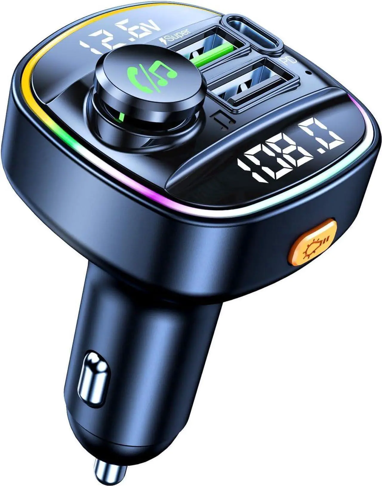 Bluetooth 5.3 Car Adapter, Wireless Bluetooth FM Transmitter for Car ...