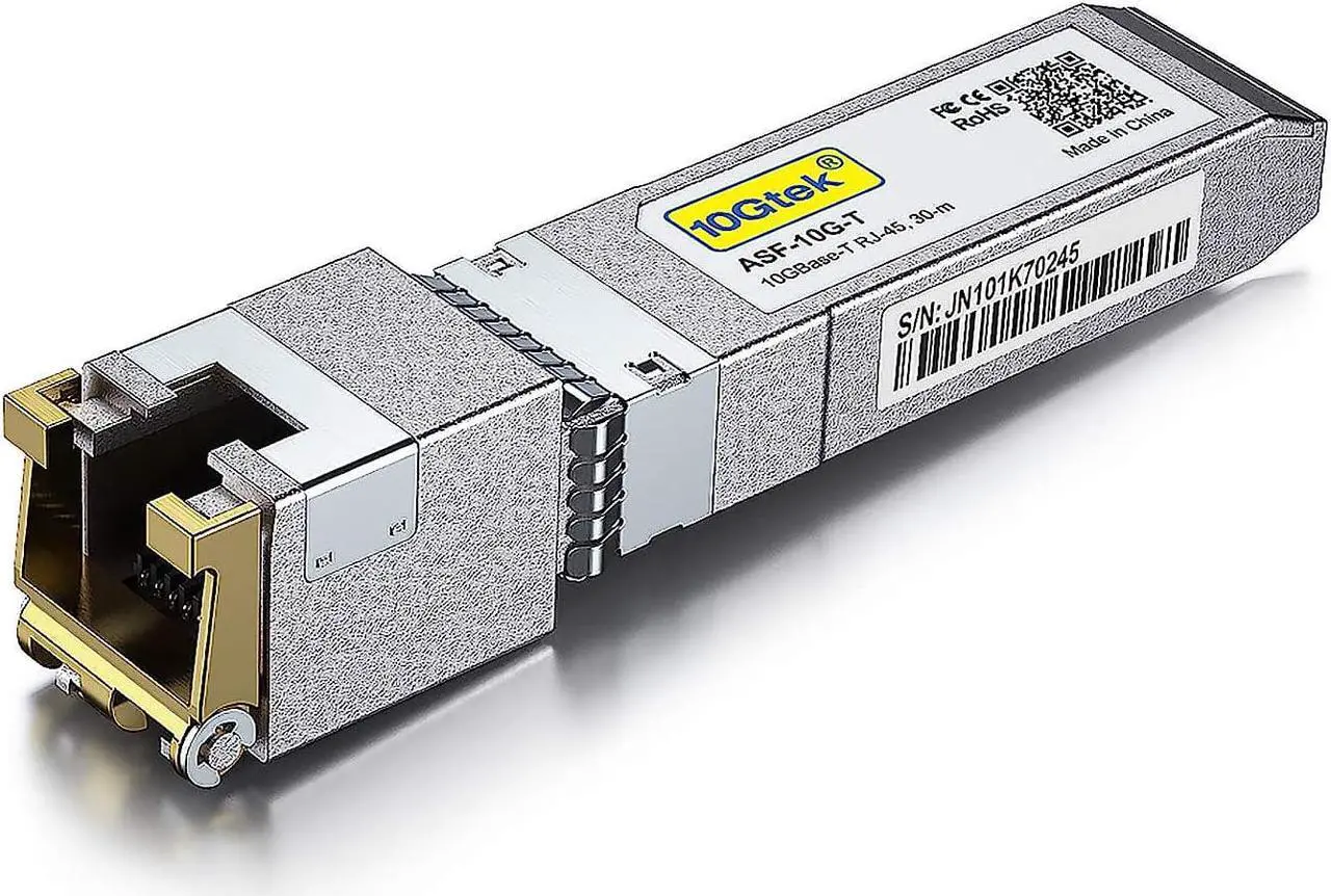 10Gtek 4 Packs 10G SFP+ to RJ45 Transceiver,10Gbase-T Copper Module ...