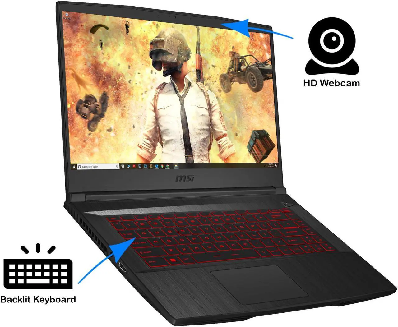 MSI THIN GF65 Gaming Notebook, 15.6" 120Hz FHD Display, Intel Core i7 ...