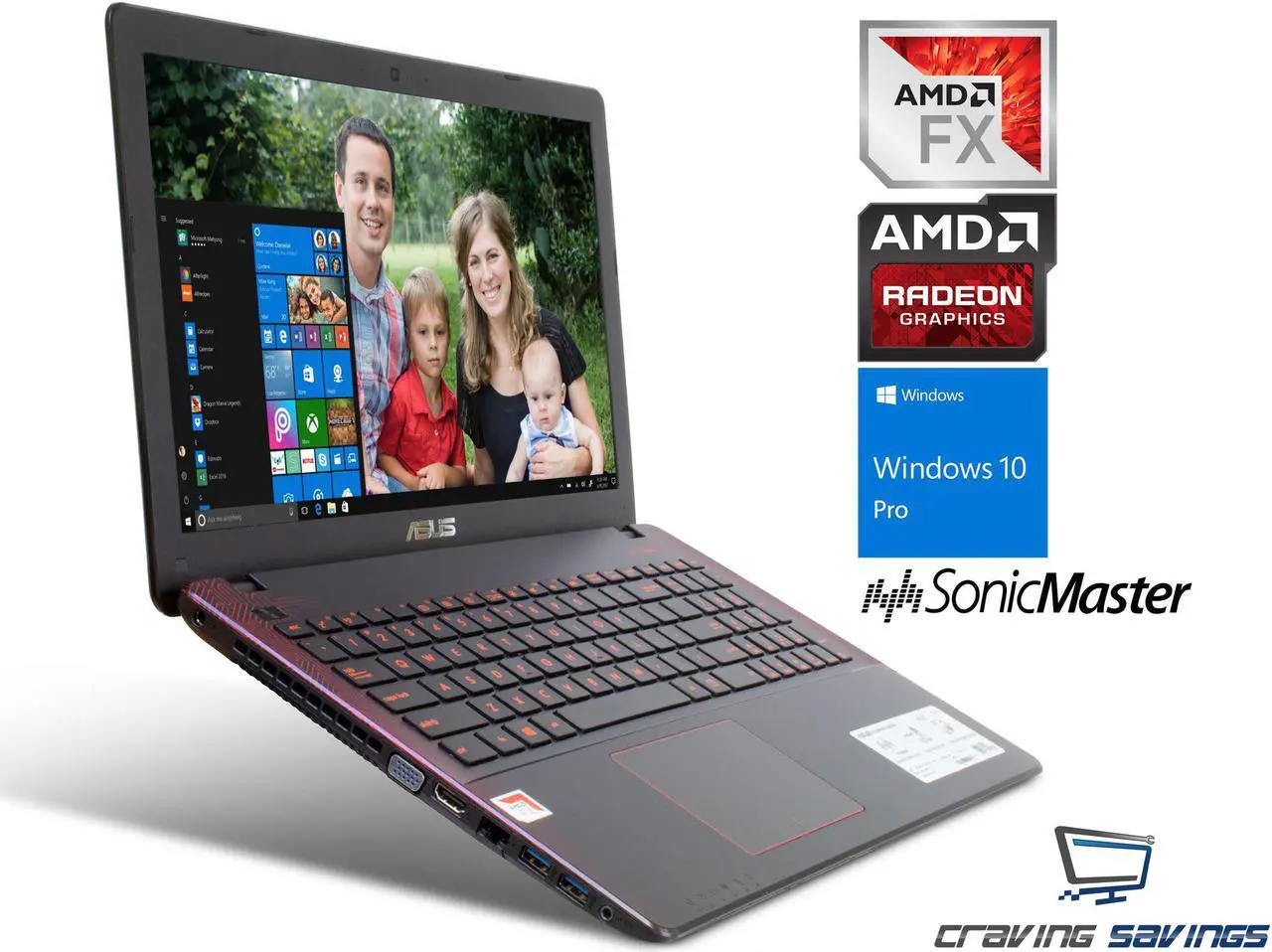 Refurbished: ASUS VivoBook R510IK 15.6" Full HD Notebook, AMD Quad-Core ...