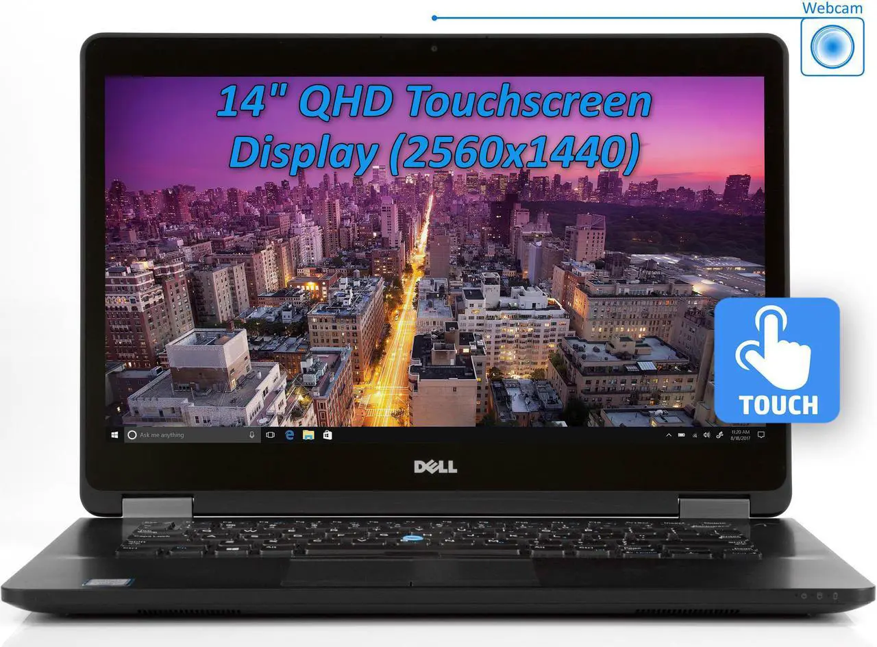 Refurbished: Dell Latitude E7470 Notebook, 14" QHD Touchscreen, Intel ...