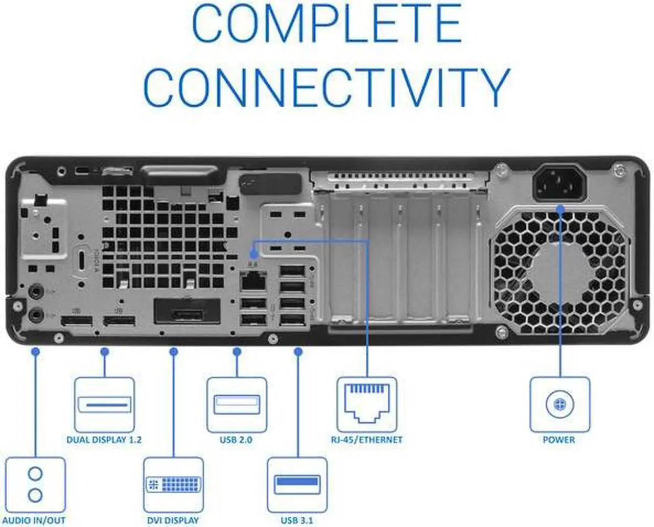 HP EliteDesk 800 G4 Desktop, Intel Core i7-8700 Upto 4.6GHz, 32GB RAM ...