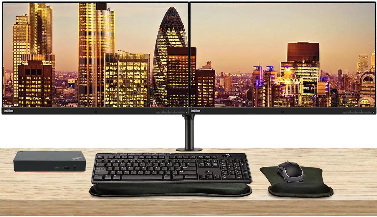 Lenovo ThinkVision P27u 3840 x 2160 LED UHD 4K LCD, 2-Pack Bundle with ...