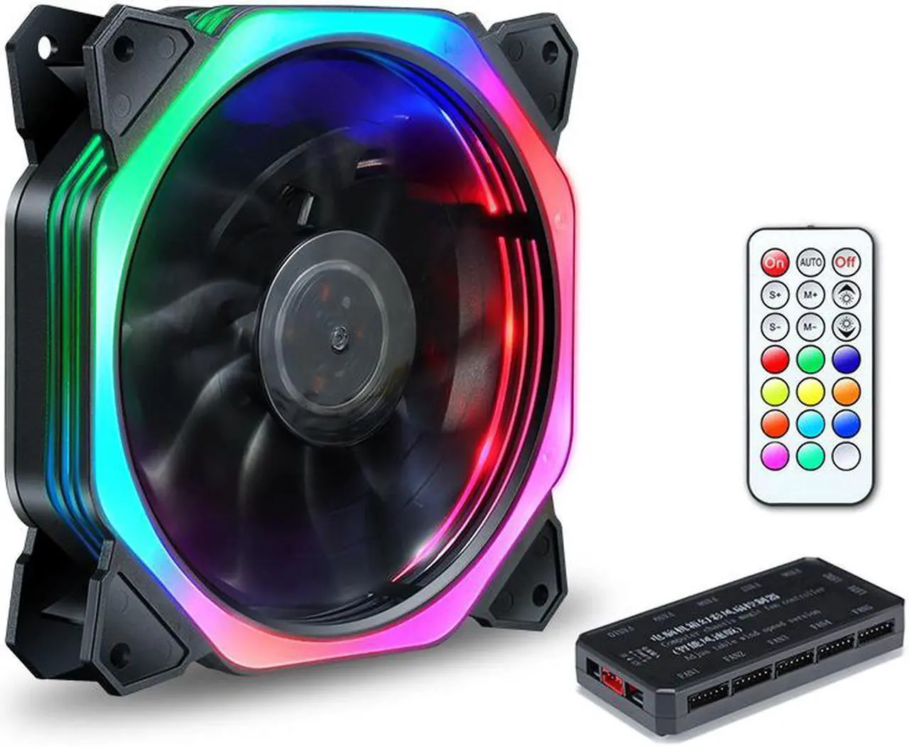 1PCS 120mm RGB fan Computer PC Case Fan RGB Adjust LED Fan Speed 120mm ...