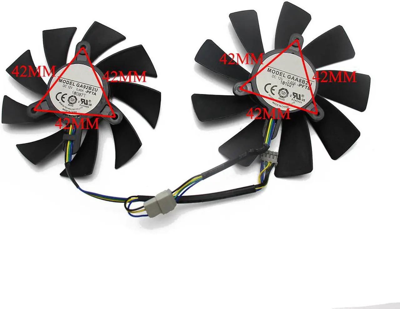 87MM GA92B2U 100MM GAA8S2H GAA8B2U 4Pin Cooler Fan ZOTAC GTX 1060 1070 ...