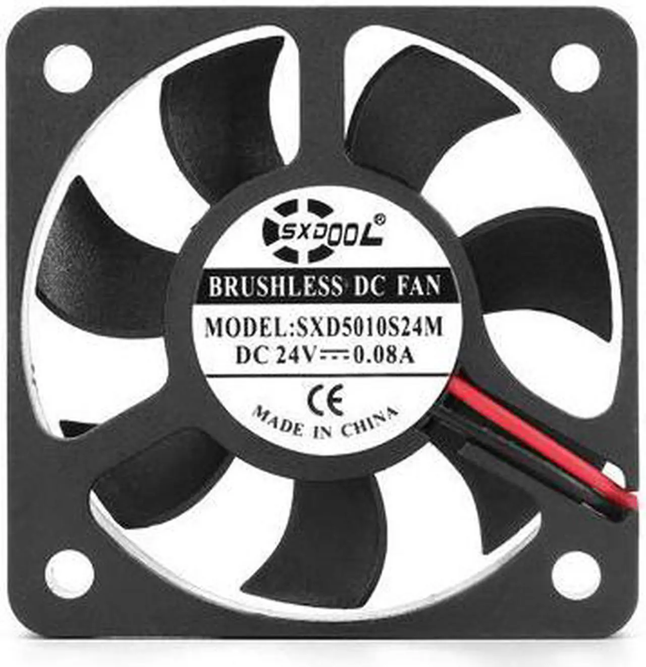 NEW 5CM Ultrathin cooling fan 50x50x10mm 5010 DC 24V 0.08A 2-pin High speed ultra quiet Double ...