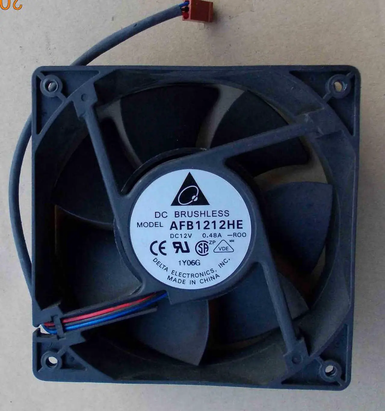 NEW Original for Delta AFB1212HE DC12V 0.48A 12038 12CM 12MM 120*120*38MM Computer Cooling fan ...