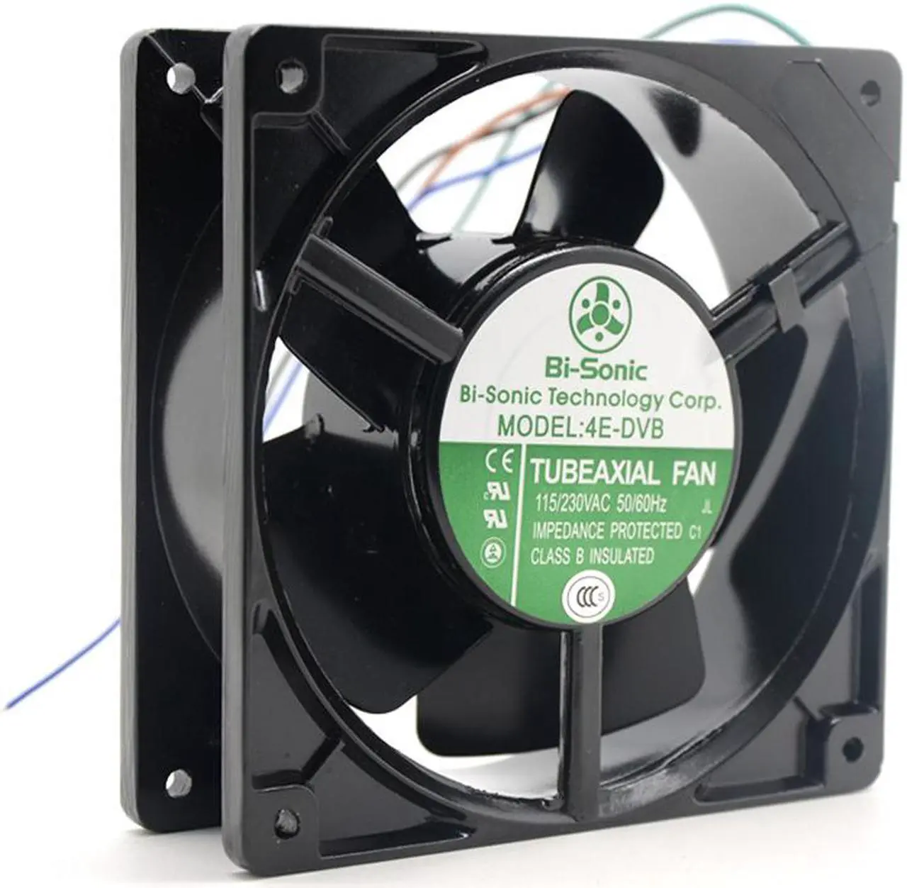 Bi-Sonic 4E-DVB 12038 115/230V 50 / 60 Hz 22.2/ 21.2 W 12cm 77.5/89CFM all metal axial Cooling ...