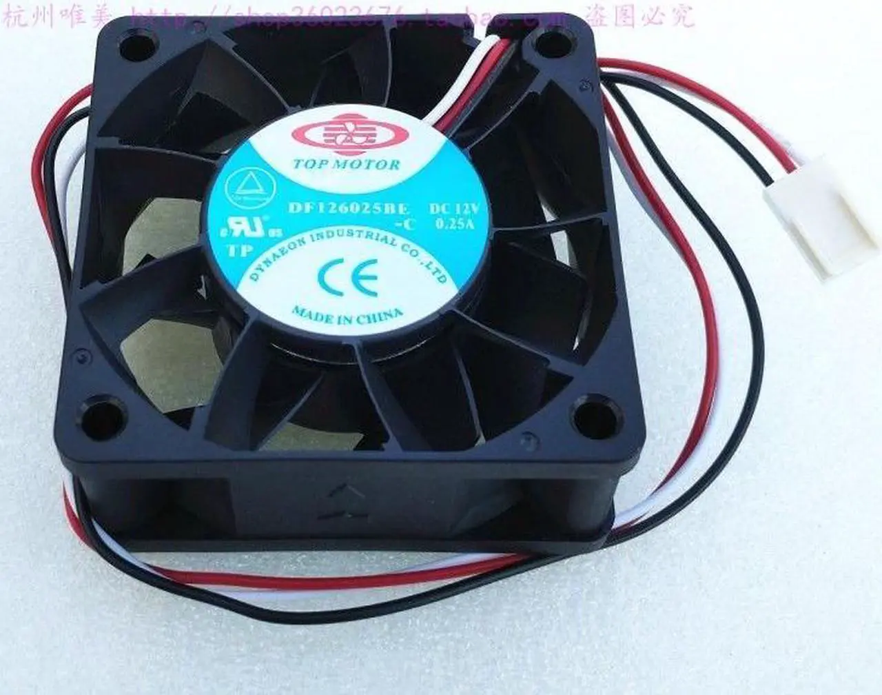 New 6CM 6025 Server Cooling Fan 3-wire Double Ball Long Life 12V 0.25A ...