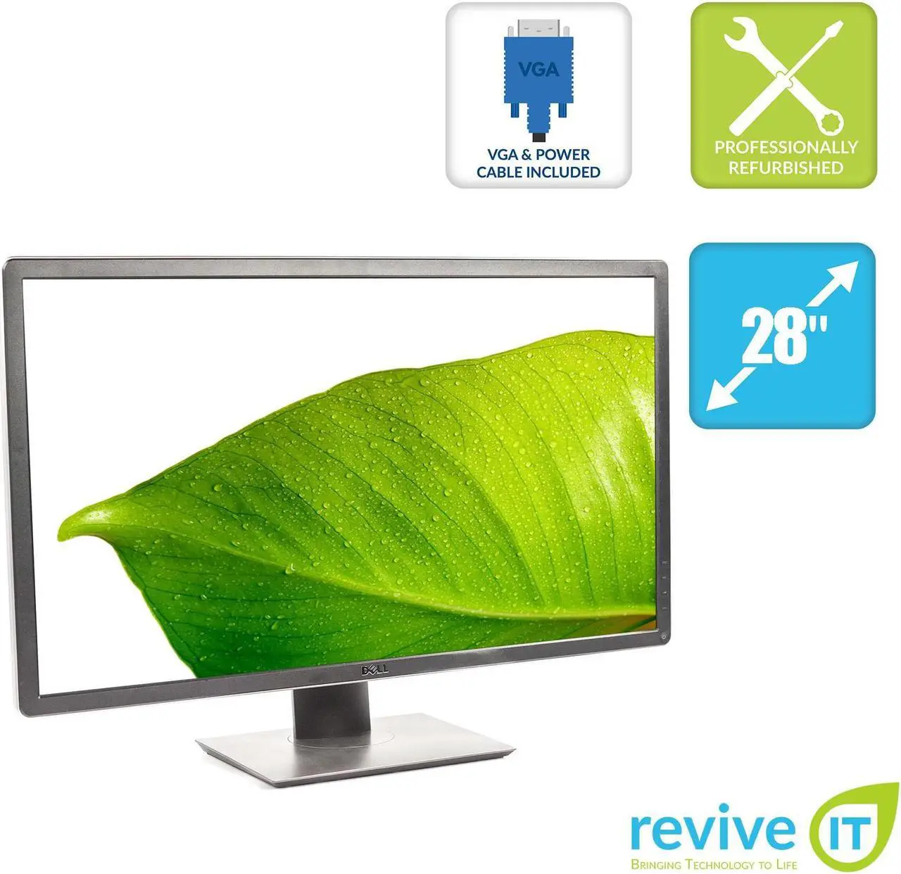 Refurbished: Dell P2815Q Silver / Black 28" 5ms Widescreen LED ...
