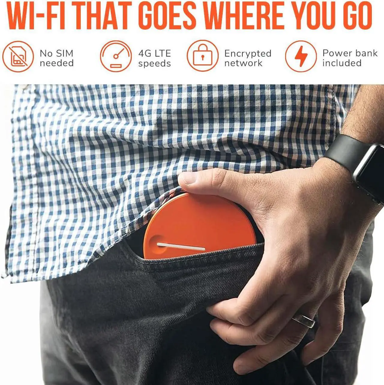 SIMO Solis Lite 4G LTE Portable Wi-Fi Mobile Hotspot with 1GB Data ...