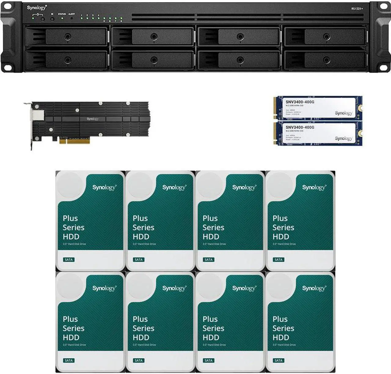 Synology RS1221+ RackStation with 4GB RAM, 800GB (2x400GB) Synology ...