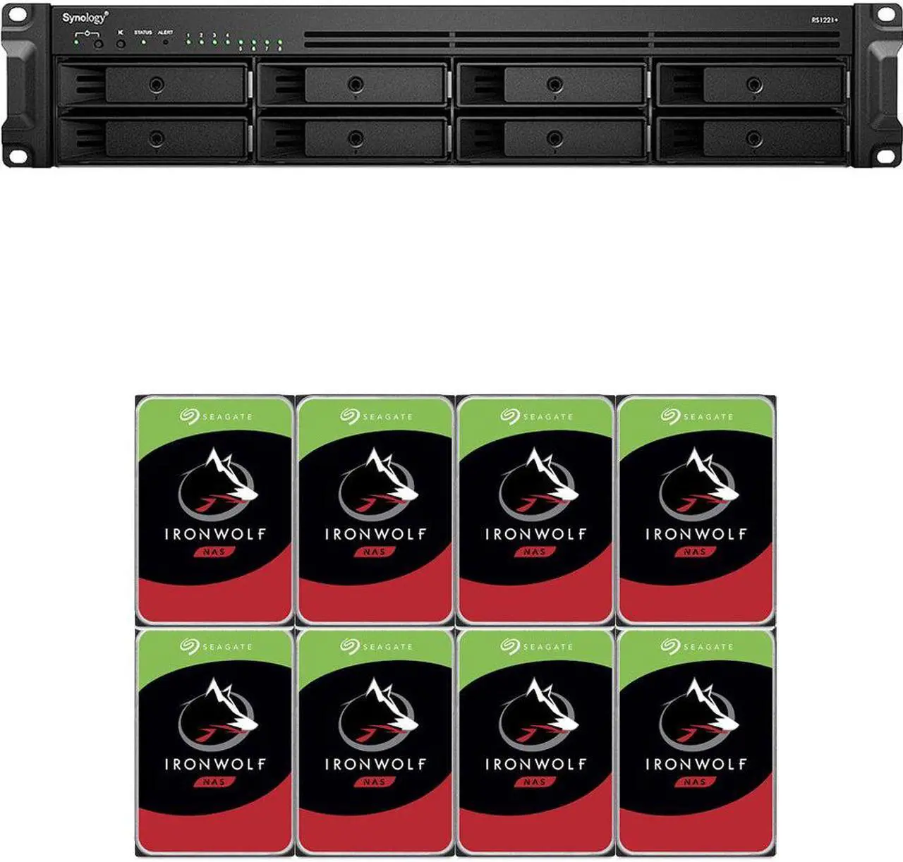 Synology RS1221+ RackStation with 4GB RAM and 32TB (8 x 4TB) of Seagate ...