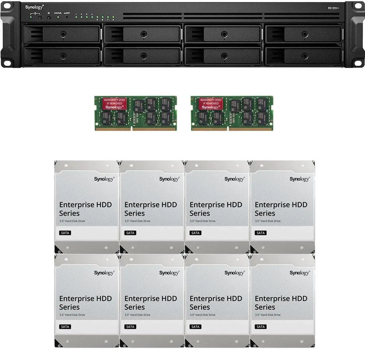 Synology RS1221+ RackStation with 32GB RAM and 32TB (8 x 4TB) of ...