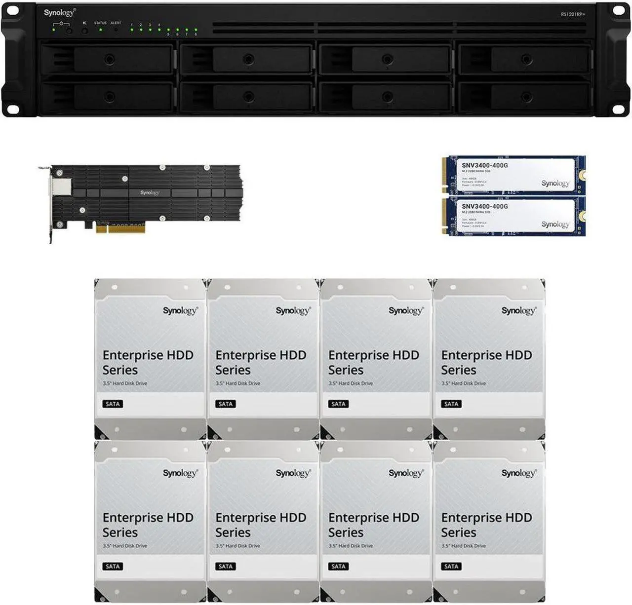 Synology RS1221RP+ RackStation with 4GB RAM, 800GB (2x400GB) Synology ...