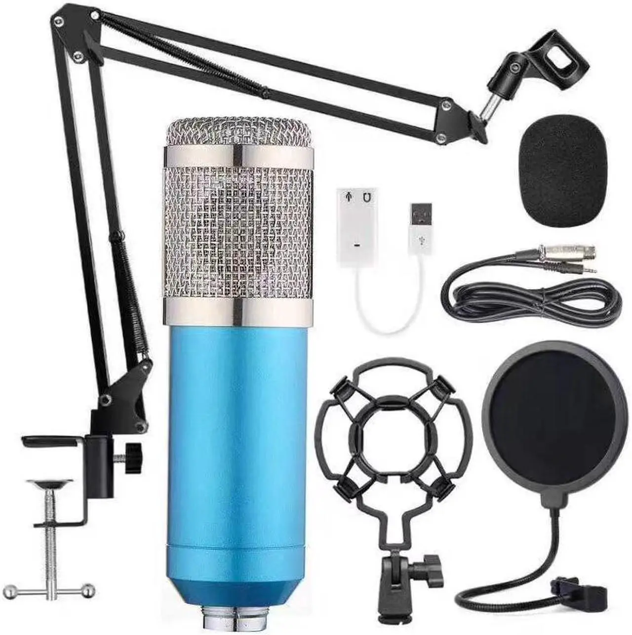 Recording RGB Condenser Microphone for iPhone Android Laptop Computer ...