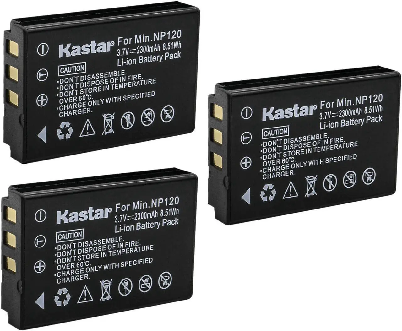 Kastar 3-Pack Q120 Rechargeable Lithium-ion Battery Replacement for ...