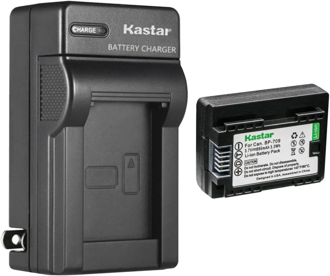 Kastar 1-Pack BP-709 Battery and AC Wall Charger Replacement for Canon ...