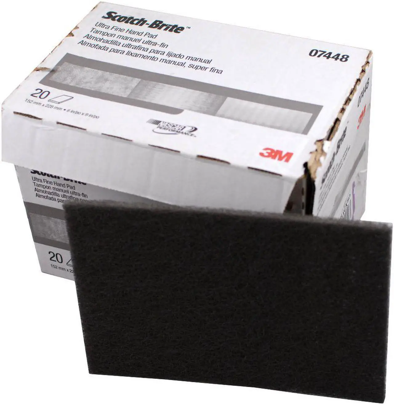 3M 07448 7448 Scotch Brite Ultra Fine Hand Scuff Pads, Gray, 60 Pads (3 Boxes) - Newegg.com