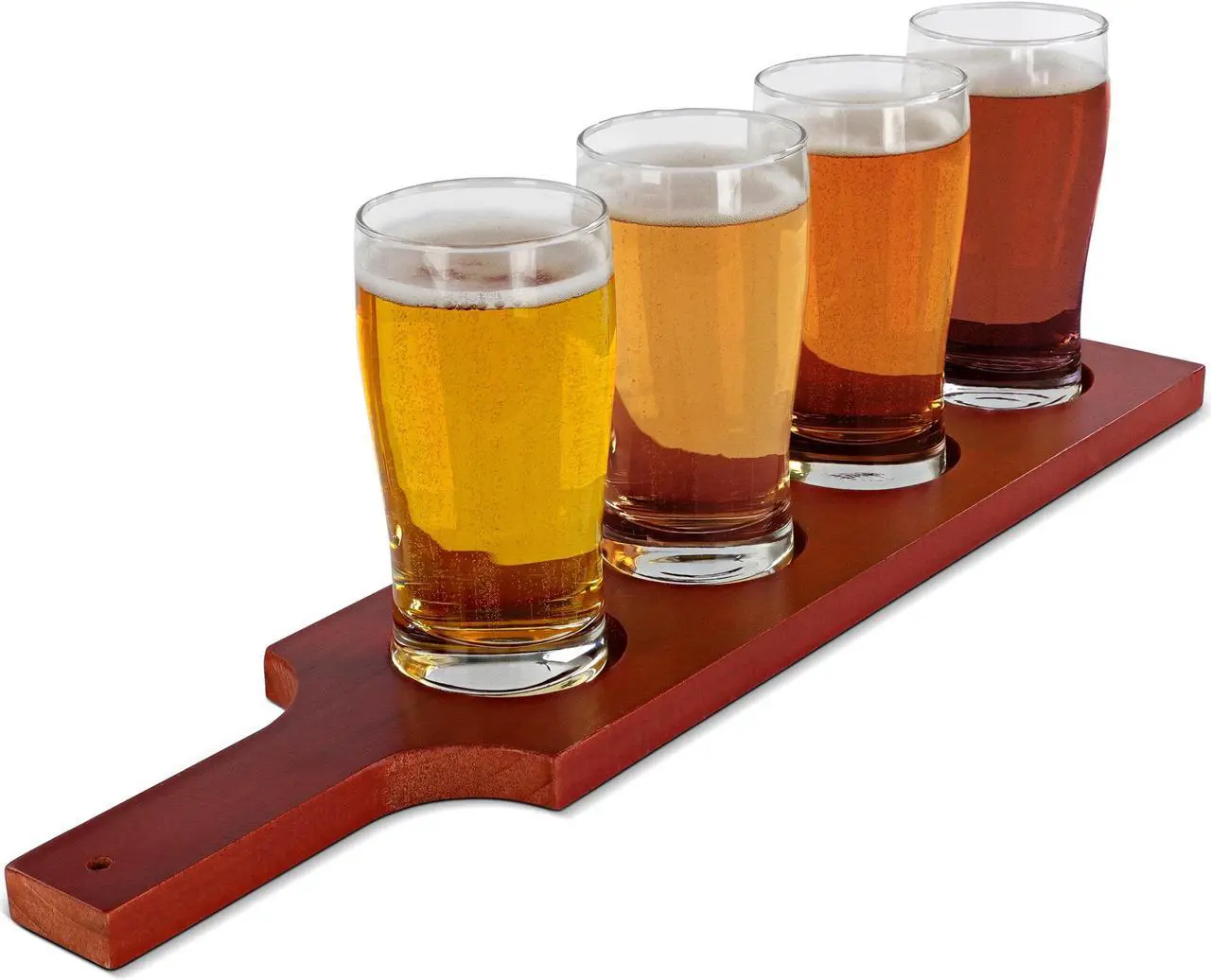 Beer Flight Set with Flight Paddle and 5oz Ounce Glasses - Newegg.com