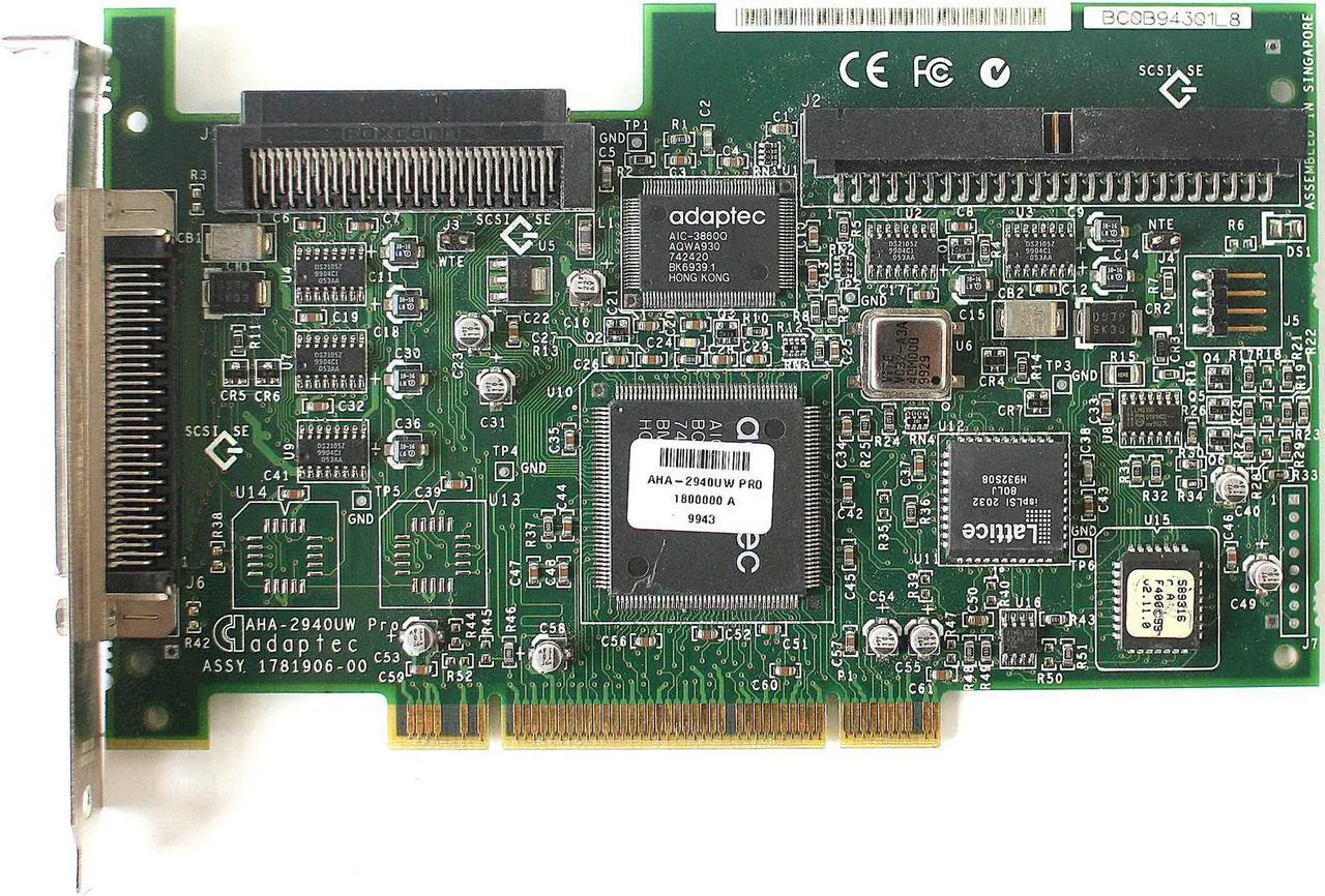 Refurbished: ADAPTEC AHA-2940UW PRO,ASSY 1781906-00, 1781907-00 REV C ...