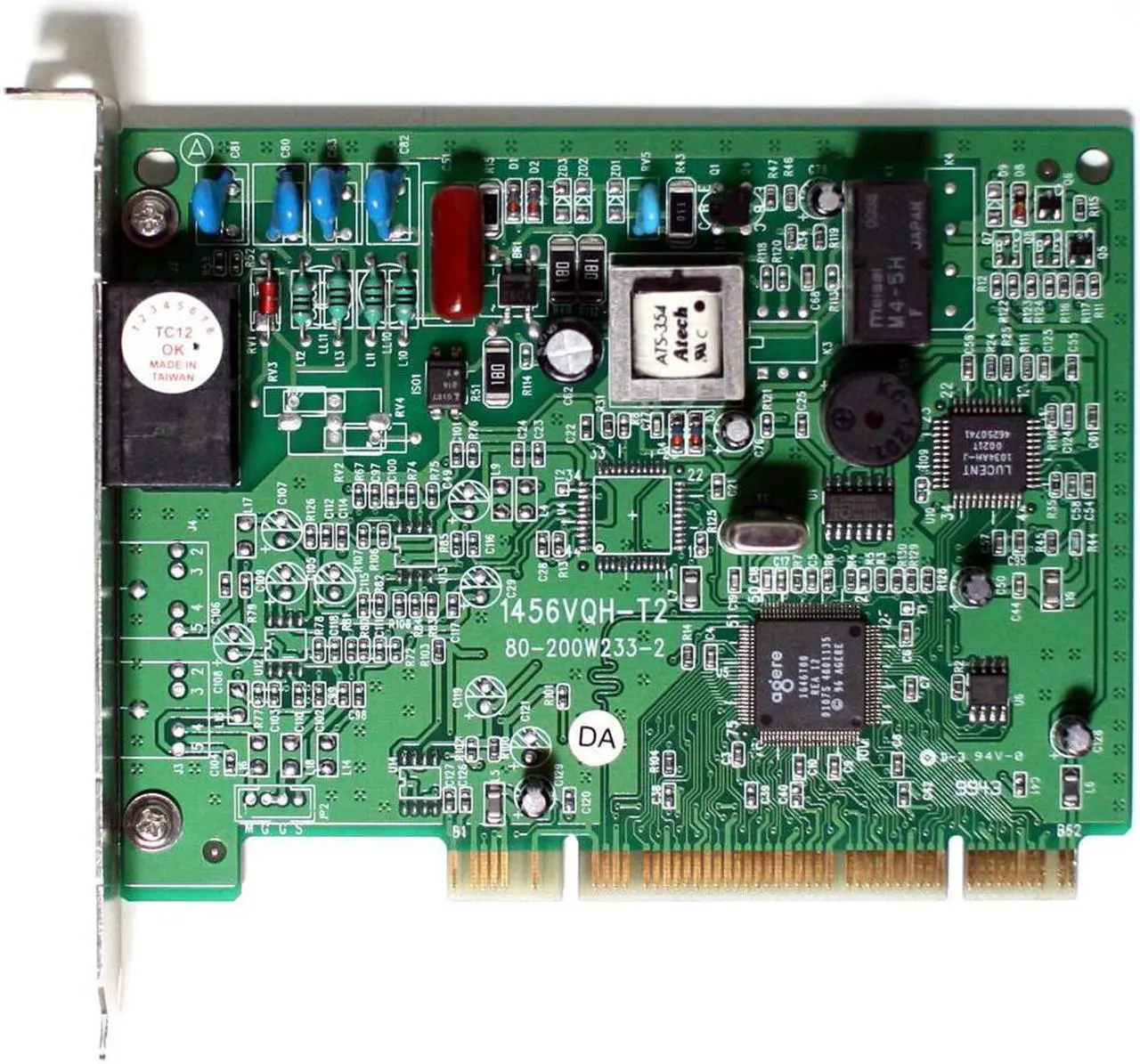 Refurbished: 56K V90 PCI MODEM CARD, 152972-001, 1456VQH-T2, 80-200W233 ...