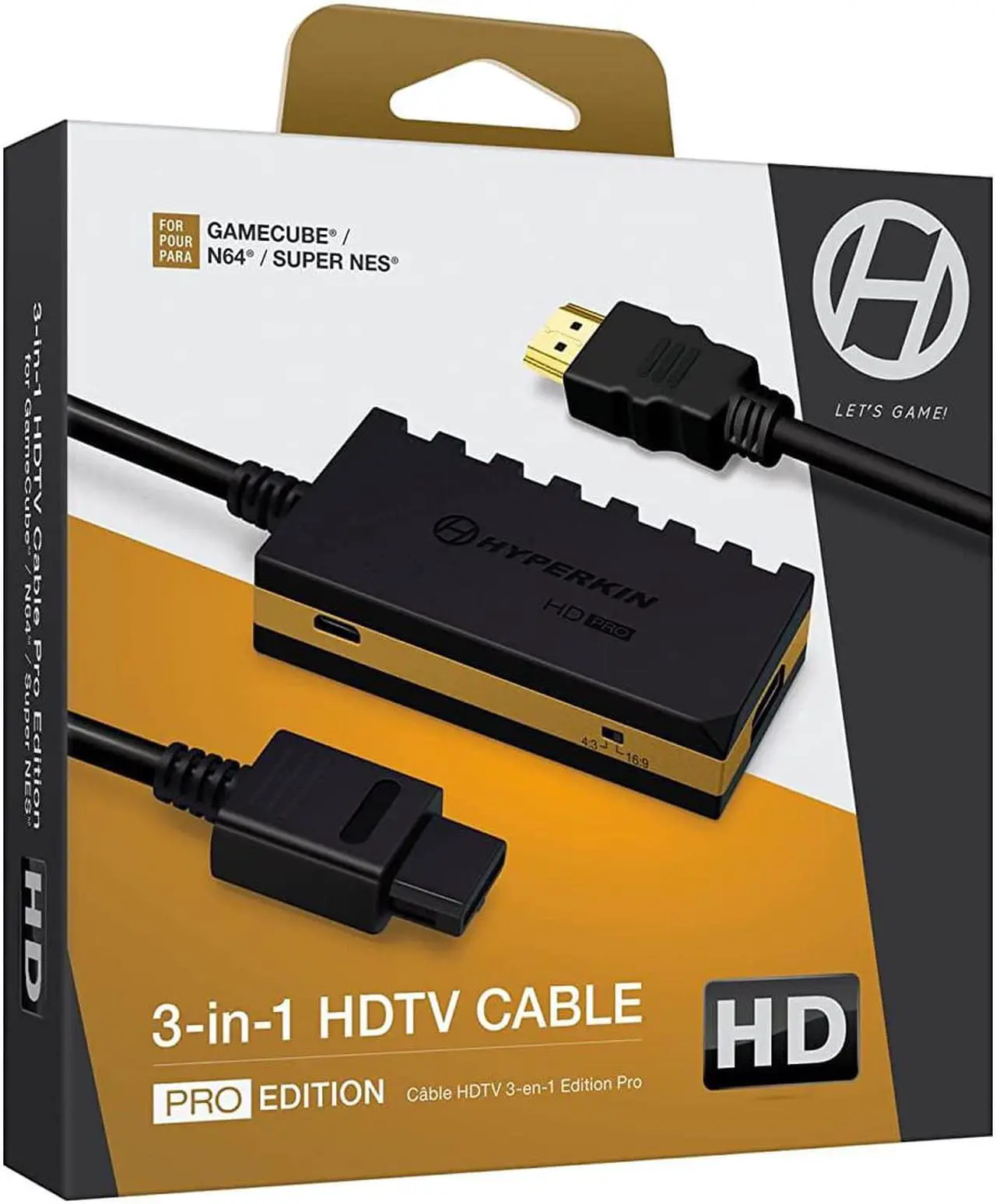 Hyperkin HDTV Cable HD Pro Edition 720p W/ 4 Visual Modes for GameCube ...