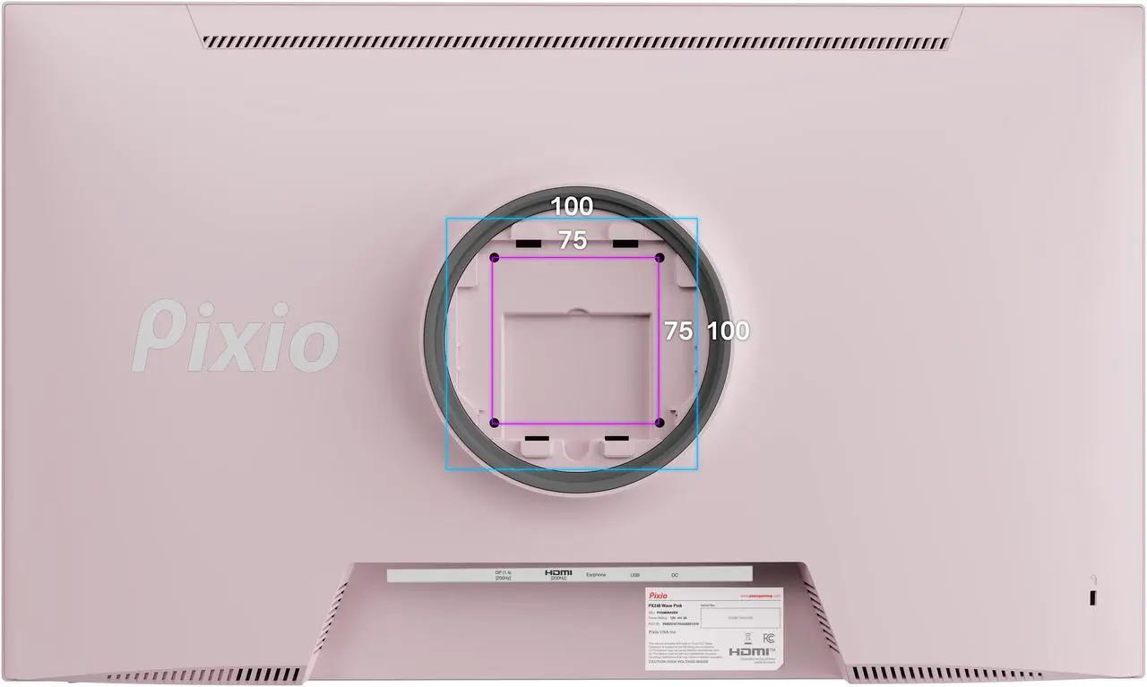 Pixio PX248 Wave Pink 24" Fast IPS FHD 1920 x 1080 200Hz Refresh Rate ...