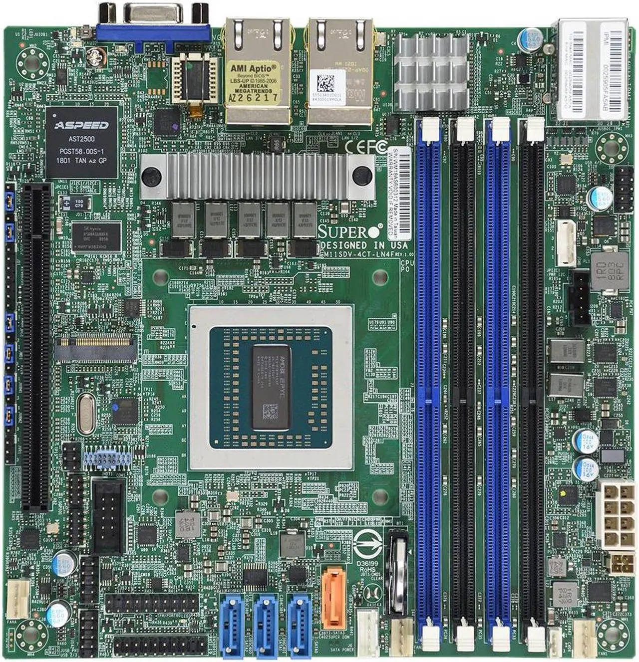 Supermicro Mbd M11sdv 4ct Ln4f B Mini Itx Server Motherboard