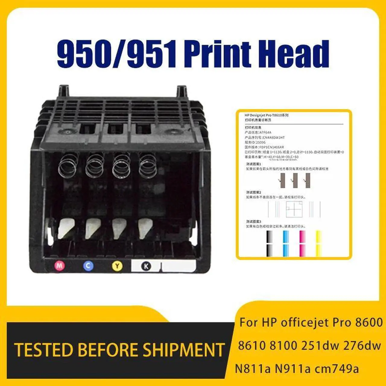 For hp Print Head 950 951 950XL 951XL compatible for Officejet Pro 8100 ...