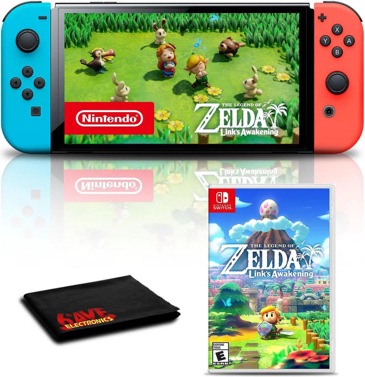 Nintendo Switch OLED Neon Blue/Red with The Legend of Zelda Links ...