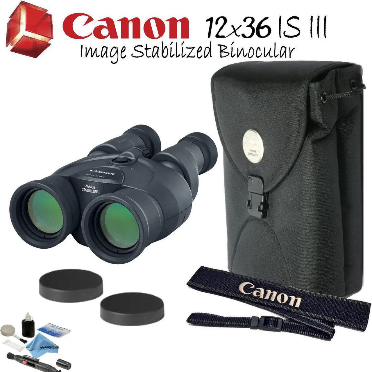 Canon 12x36 is III Image Stabilized Binocular Starters Bundle - Newegg.com